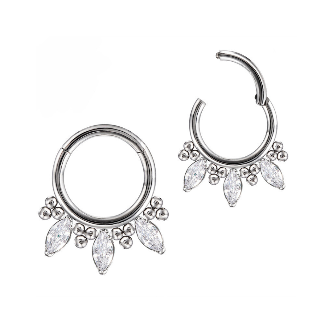 Marquise and bead ring – Harley Piercing